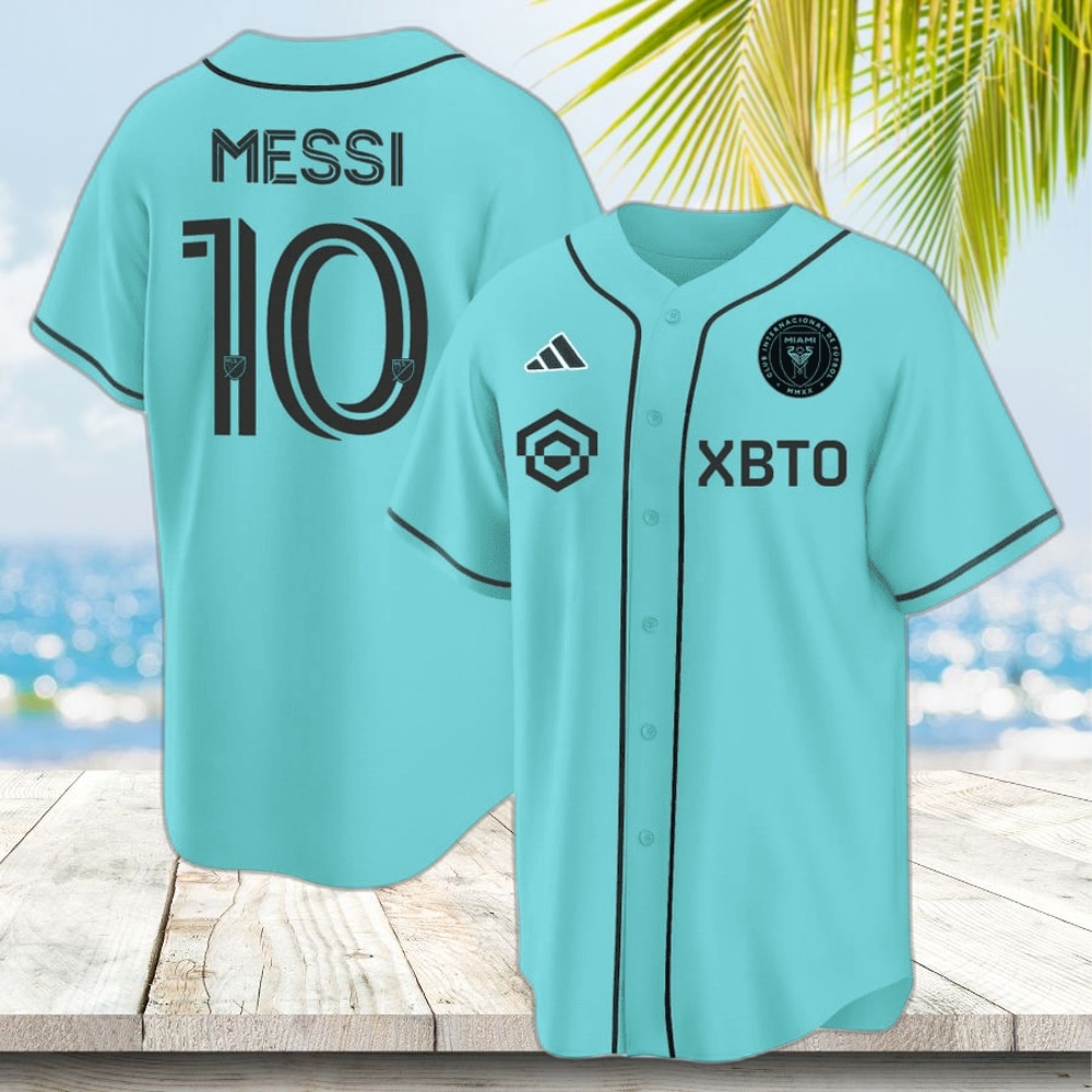 Official Lionel Messi Inter Miami Baseball Cool Base Jersey - Stitched ...