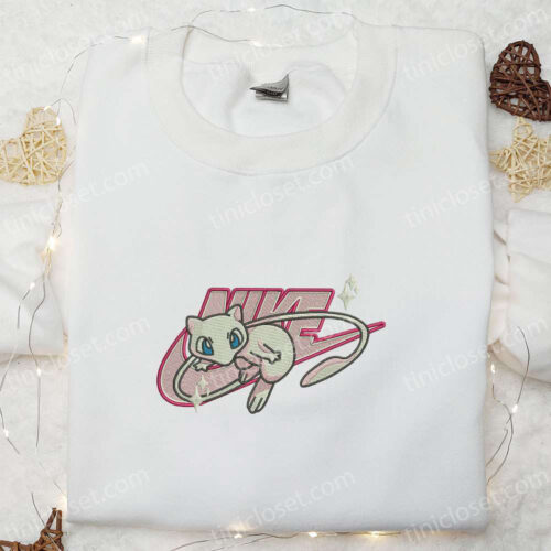 Mewtwo x Nike Anime Embroidered Sweatshirt & Pokemon Shirt: Best Family ...