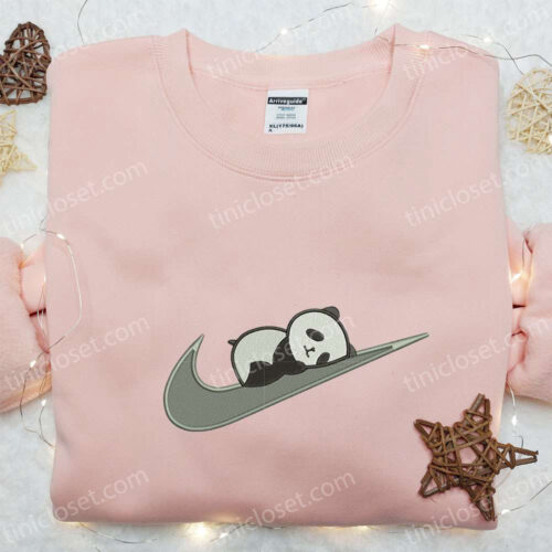 Panda x Swoosh Embroidered Hoodie & Animal Shirt: Perfect Family Gift ...