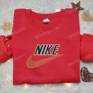 Custom Nike Swoosh Embroidered Shirt: Premium Nike inspired T-shirt ...